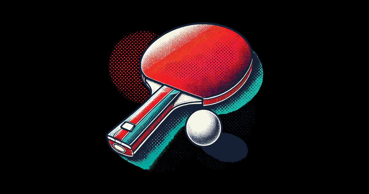 Table Tennis Retro Vintage Table Tennis Racket - Table Tennis Playing ...