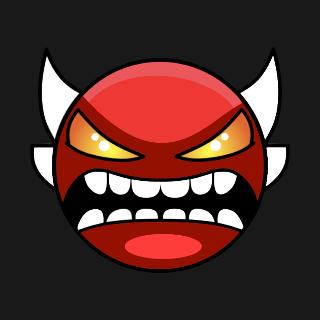Extreme demon icon - Geometry Dash - T-Shirt | TeePublic