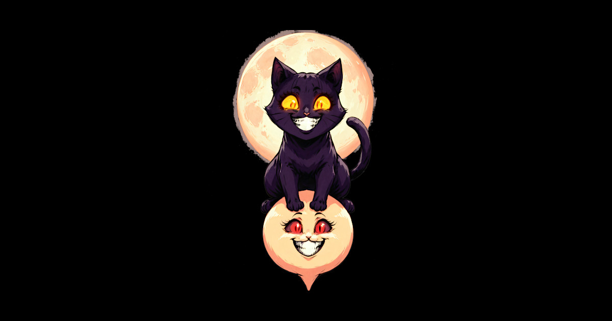 Eldritch Horror Cute Kitten Demon Art - Evil Cat Demon Cat Funny Cat ...
