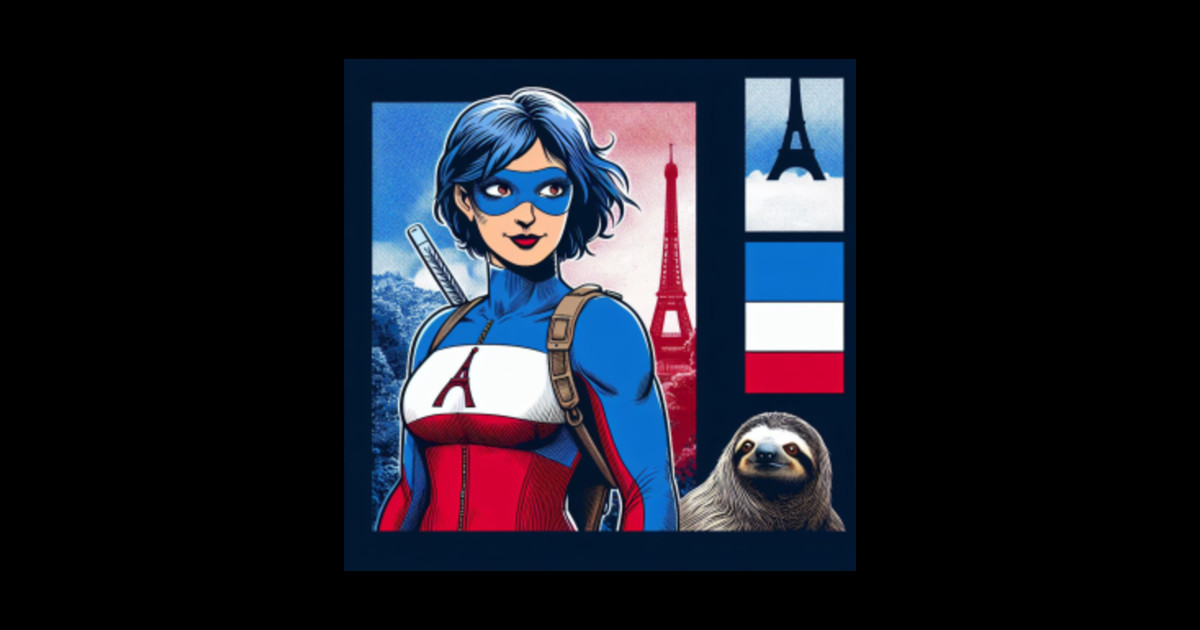 Francais: Female 90's Comic Book Hero with Sloth 2 - Female Comic Book ...