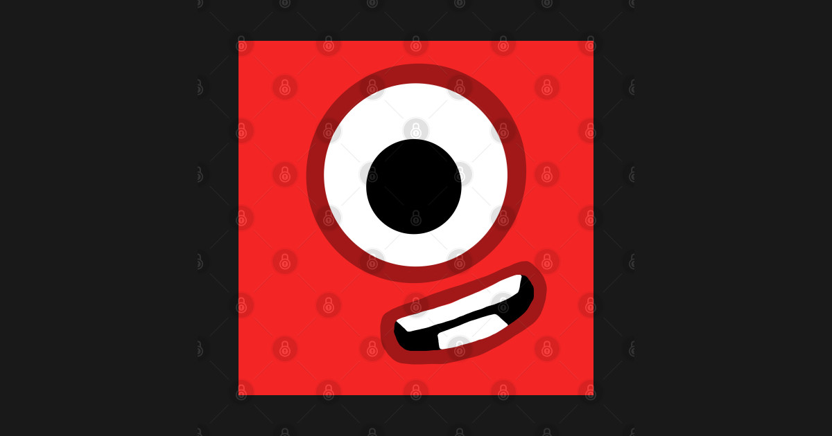 Number Block 1 Face Design - Number One - T-Shirt | TeePublic