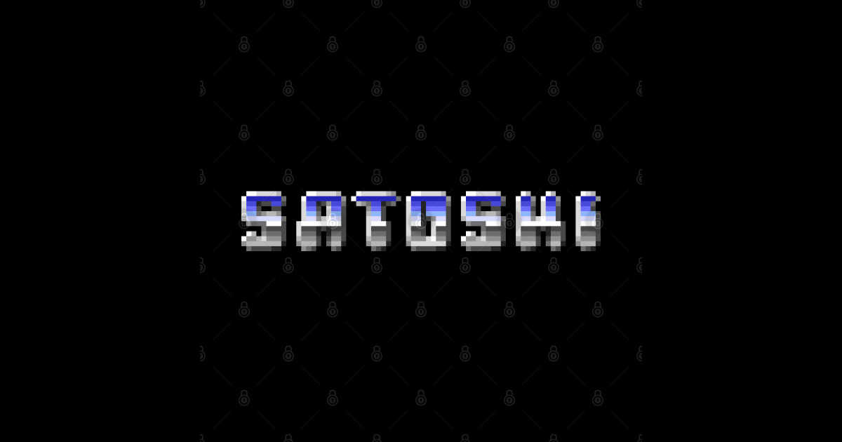 Satoshi Bitcoin Retro Logo Pixel Art - Satoshi - Sticker | TeePublic