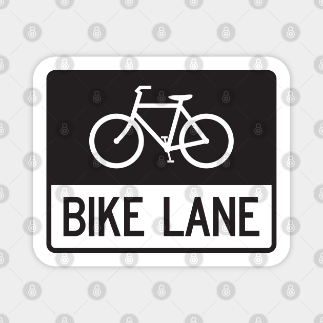 MUTCD Bike Lane Sign R03-17 - Bike Lane Sign - Magnet | TeePublic