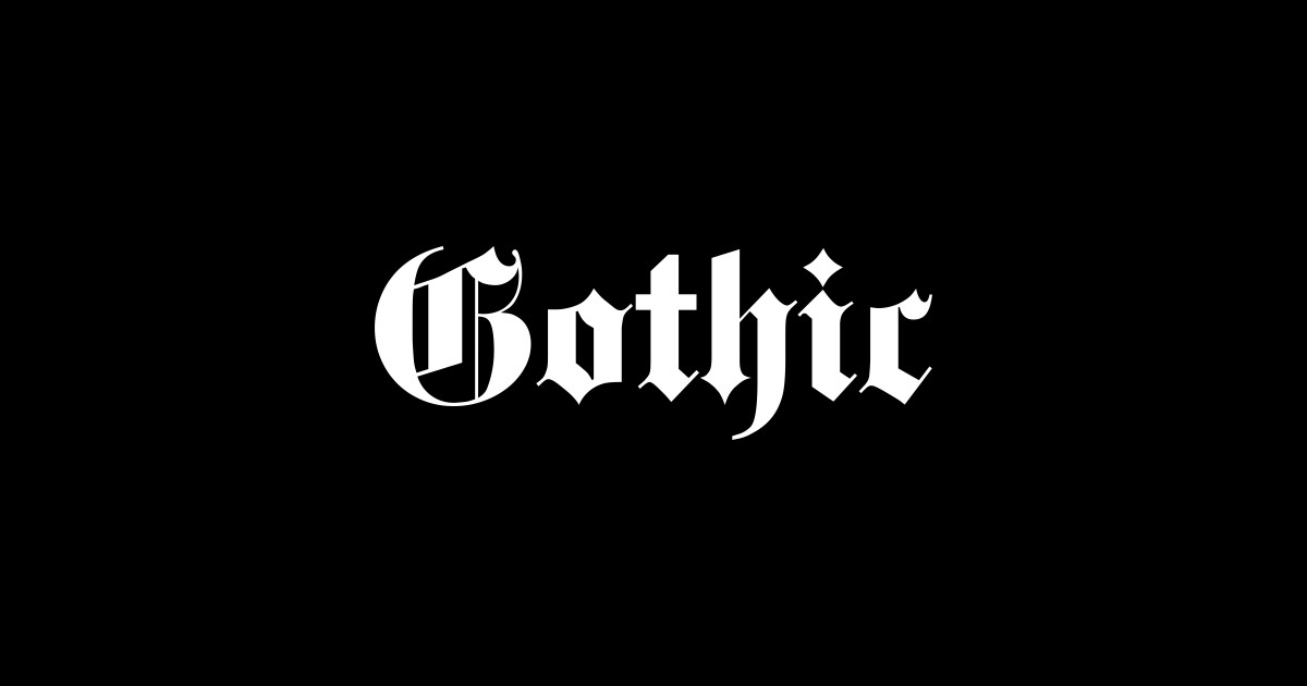 Gothic black and white design - Gothic - Sticker | TeePublic