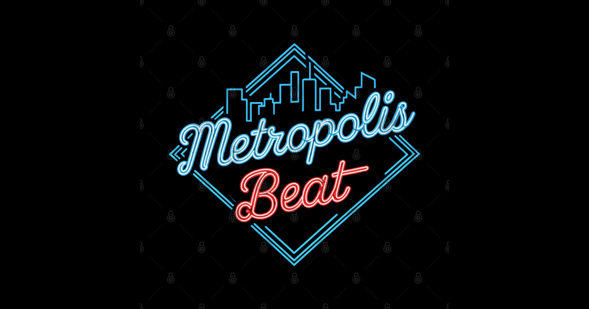 Metropolis Beat Neon Diamond - City Life - Sticker | TeePublic