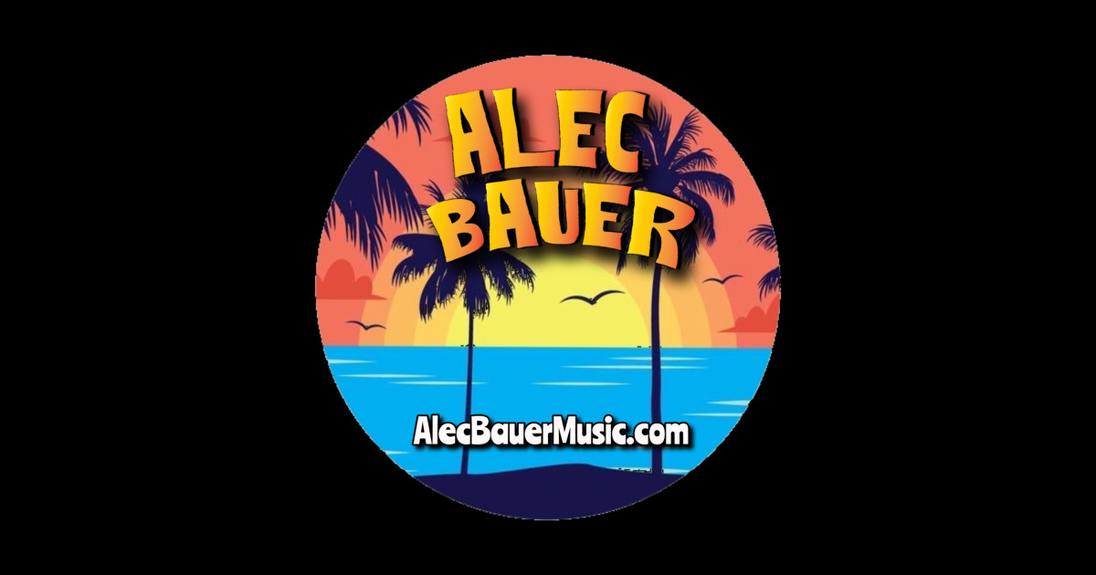 Alec Bauer Music Beach - Musician - Sticker | TeePublic