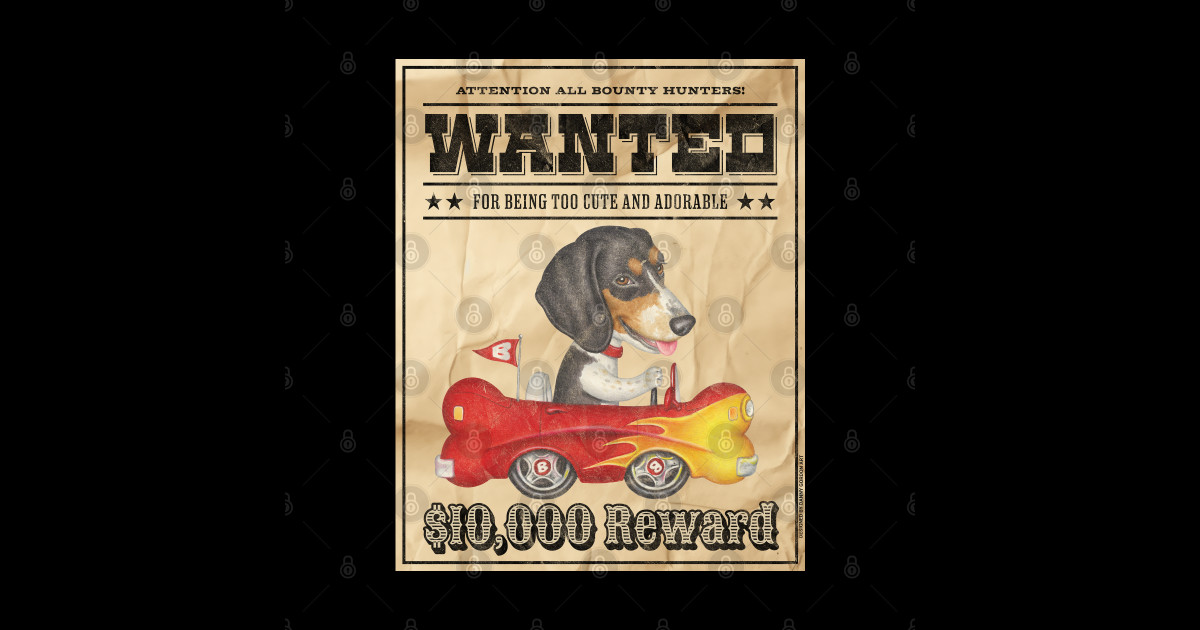 Funny Cute Beagle Dog Wanted Poster - Beagle Lover - Sticker | TeePublic