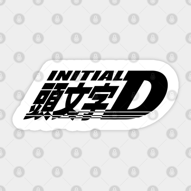initial d logo sticker
