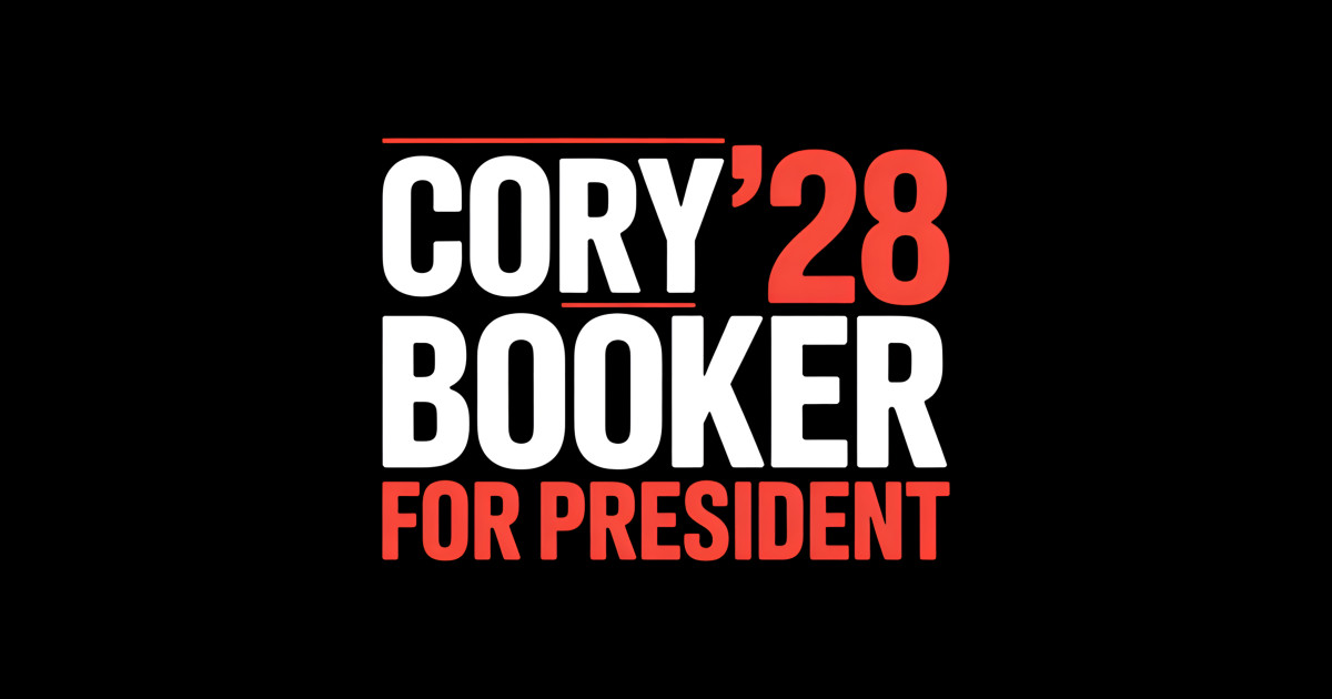 Cory'28 Booker For President 2028 - Presidents Day - Sticker | TeePublic