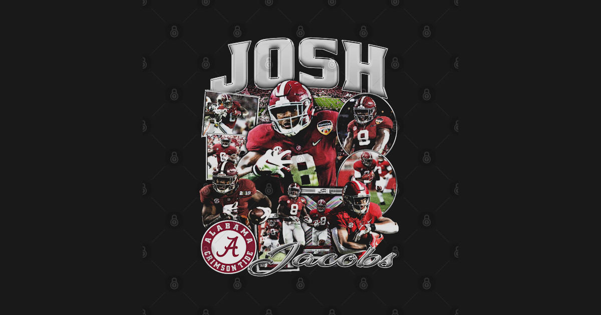 Josh Jacobs College Vintage Bootleg - Josh Jacobs - T-Shirt | TeePublic