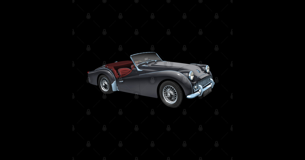 Triumph TR3 in black - Triumph Tr3 - Sticker | TeePublic