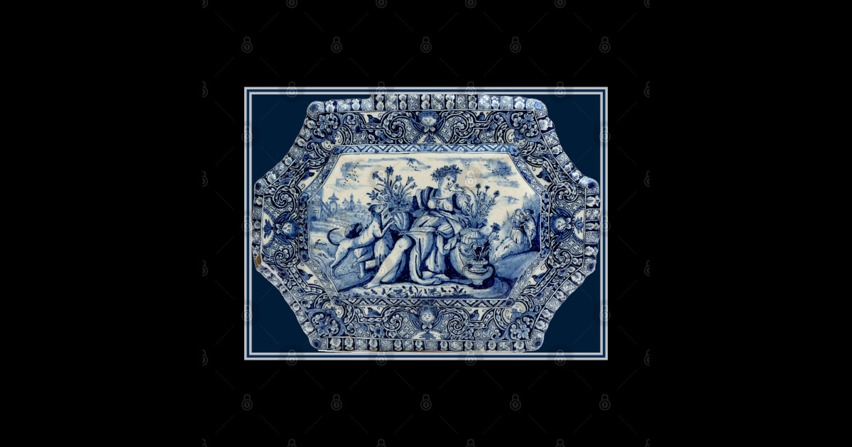 Dutch Delft Vintage Blue Netherlands Print - Vintage Holland Delft ...