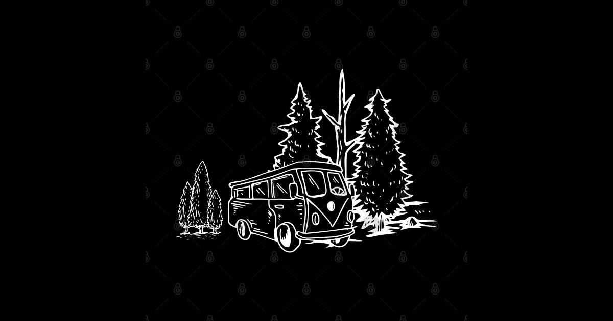 Camping van - Combi Van - Sticker | TeePublic