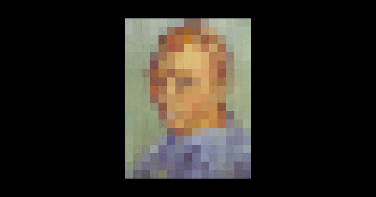 pixel van gogh - Pixel - Sticker | TeePublic