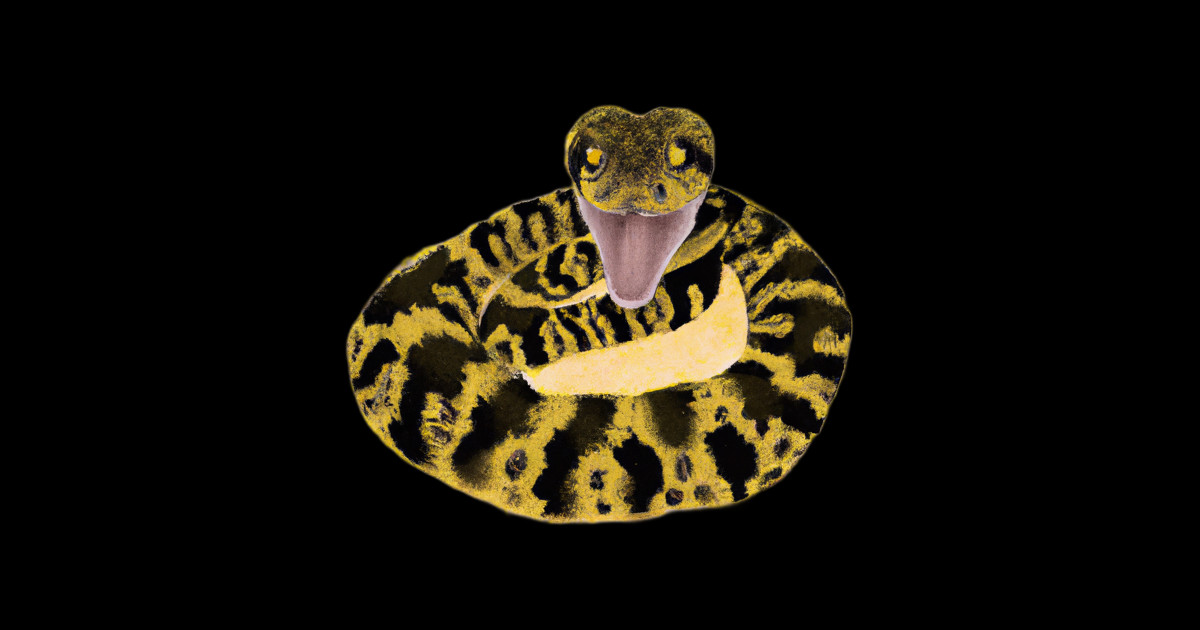 Cute Rattlesnake Drawing - Cute Rattlesnake - Sticker | TeePublic