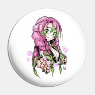 Demon Slayer Hashira Mitsuri Kanroji Pins and Buttons for Sale | TeePublic