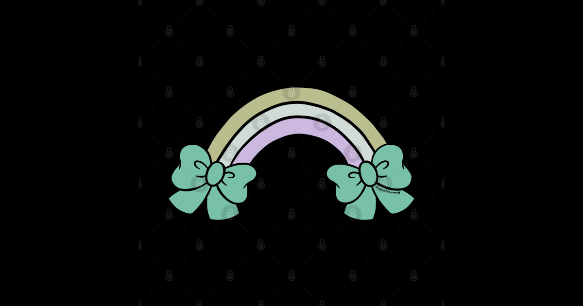 Bow Rainbow In Blue - Bows - Sticker | TeePublic