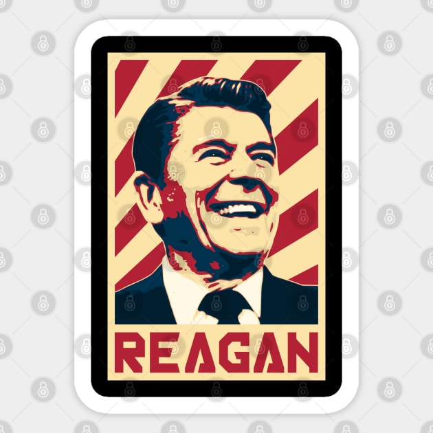 Reagan Retro Propaganda - Ronald Reagan - Sticker | TeePublic