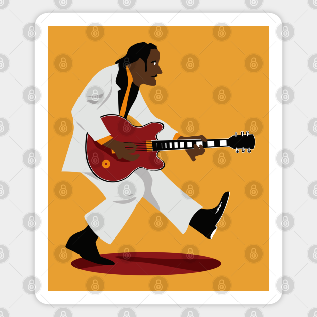 Chuck Berry duck walk - Chuck Berry - Sticker | TeePublic