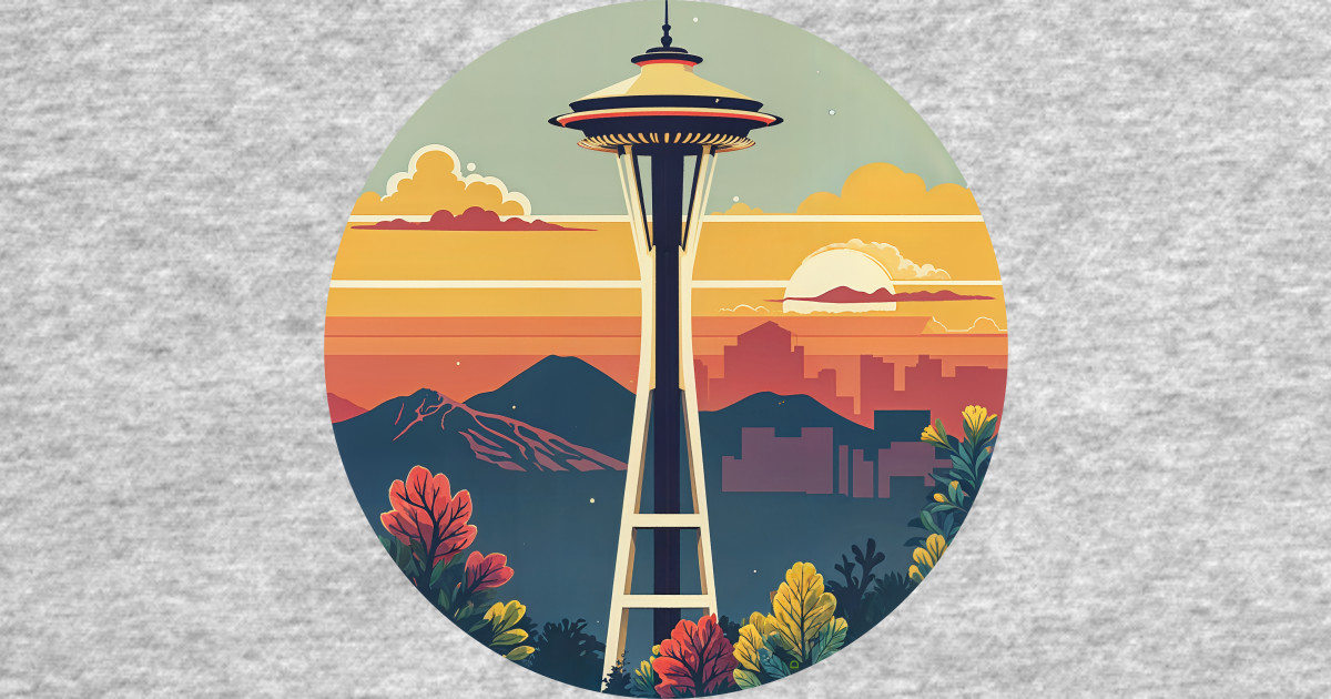Iconic Seattle - Iconic Seattle - T-Shirt | TeePublic