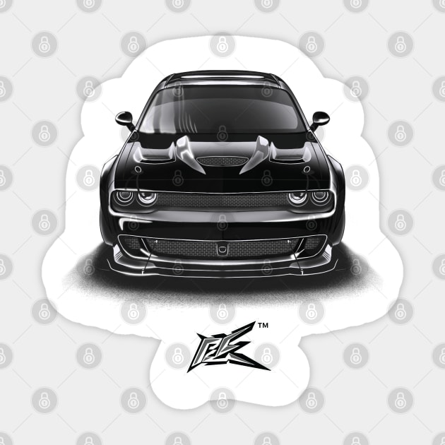 dodge challenger demon black - Dodge Challenger Demon - Sticker | TeePublic