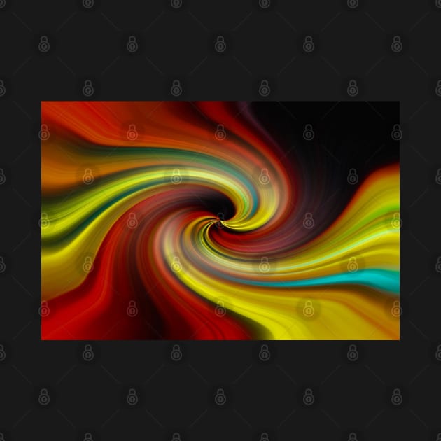 Liquid Swirl - Rust, Yellow, and Turquoise - Twirl Technique - T-Shirt ...