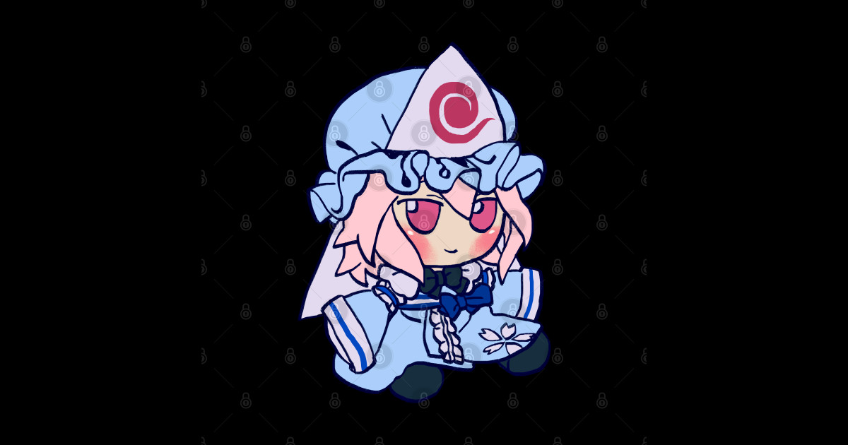 Mudwizard draws blue pastel yuyuko saigyouji fumo plush / touhou memes ...