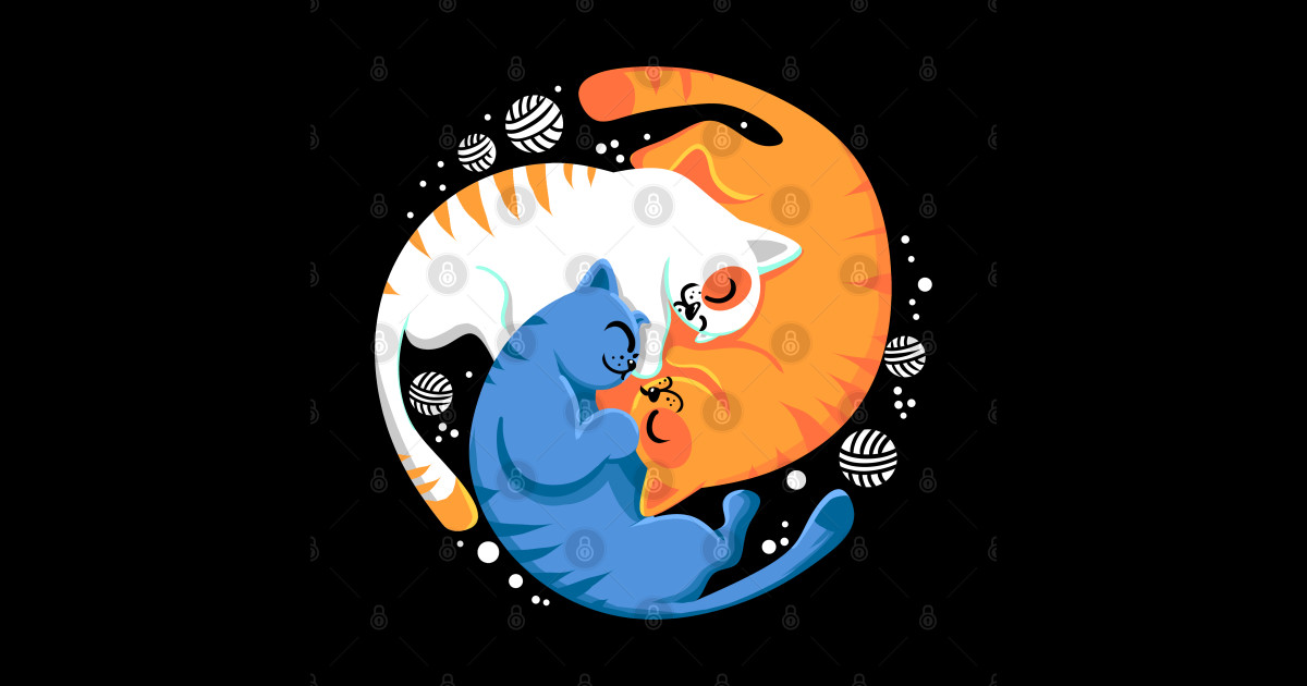 Purrfect Circle - Cats - Sticker | TeePublic