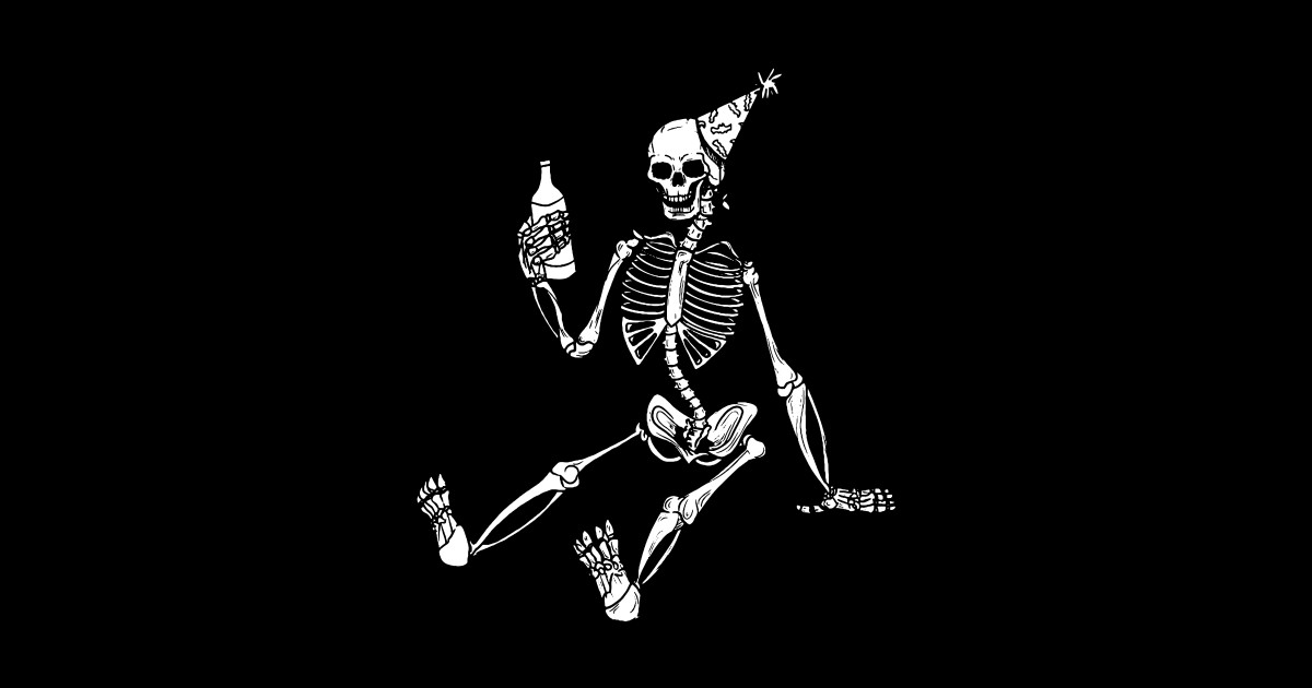Wasted - Halloween Party Skeleton - Halloween - Sticker | TeePublic