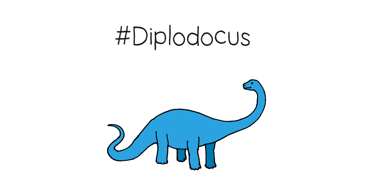 Diplodocus-blue dinosaur - Dinosaur - T-Shirt | TeePublic