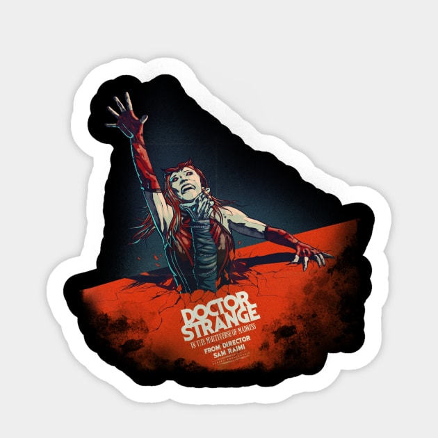 Evil Magic lady - Horror - Sticker | TeePublic