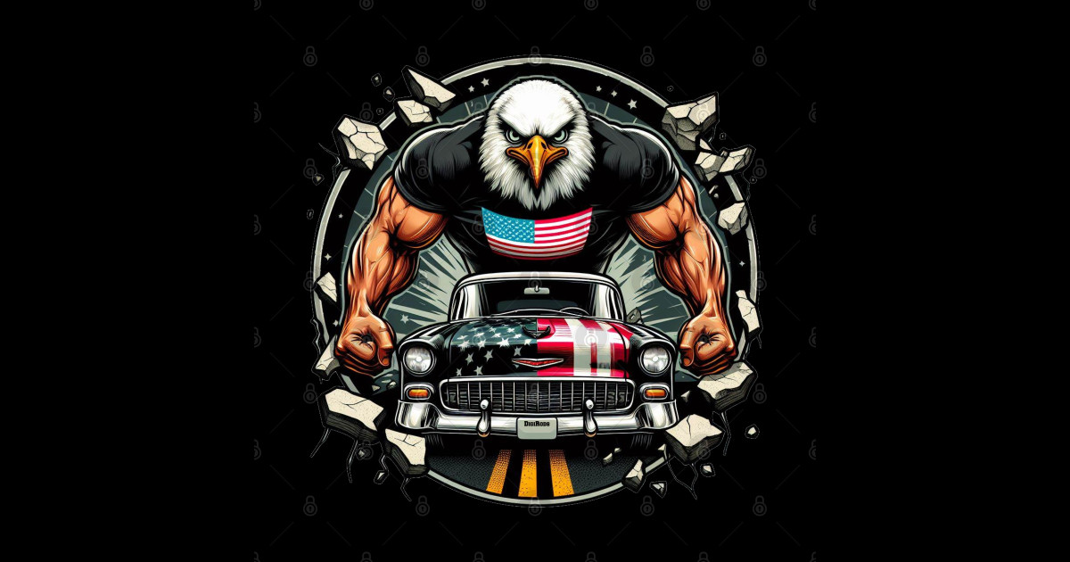 DigiRods Chevy 1950s Bel Air Belair American Eagle Graphic #2 Cartoon ...
