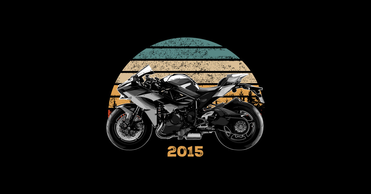 2015 Kawasaki Ninja H2 Vintage Motorcycle Design - Motorcycle - Posters ...