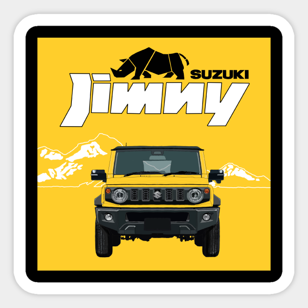 Suzuki Jimny 2018 Rhino - Hand Drawing Graphic Design Badge - Sticker ...