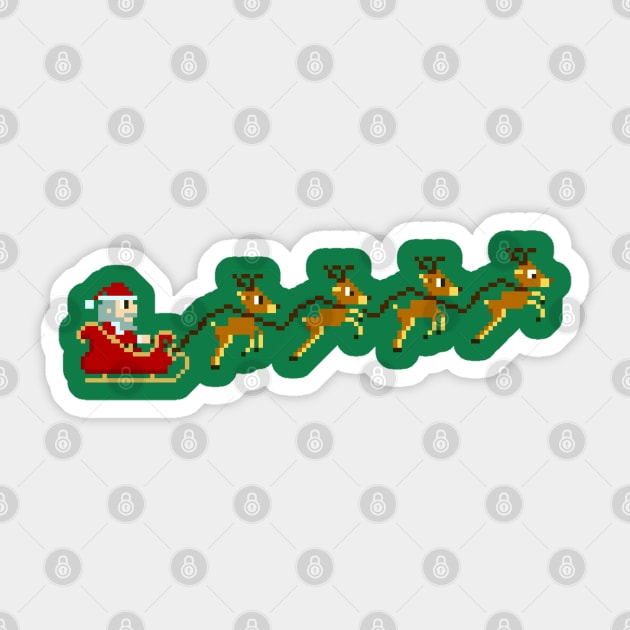 8-bit Santa Claus - 8bit - Sticker | TeePublic