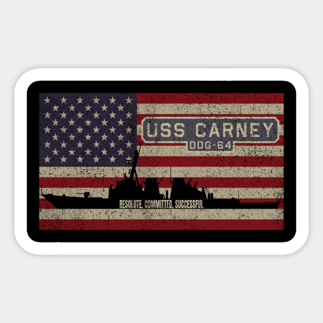 Carney DDG-64 Arleigh Burke-class Guided Missile Destroyer Vintage USA ...