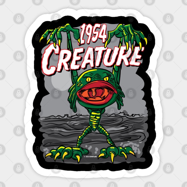 1954 Creature from the Black Lagoon - Creature Black Lagoon - Sticker ...