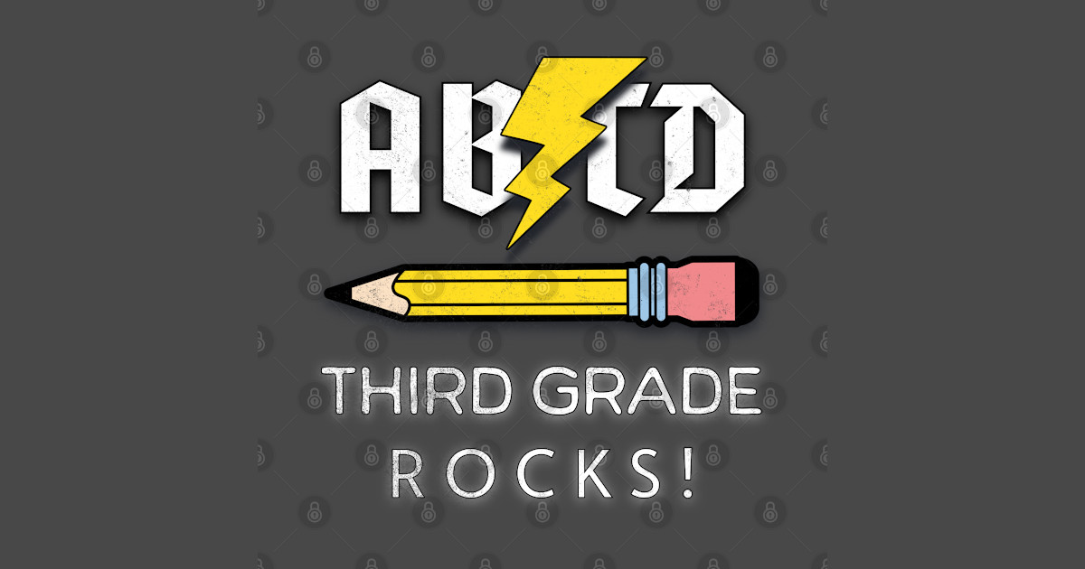 ABCD THIRD GRADE ROCKS - Abcd Third Grade Rocks - T-Shirt | TeePublic