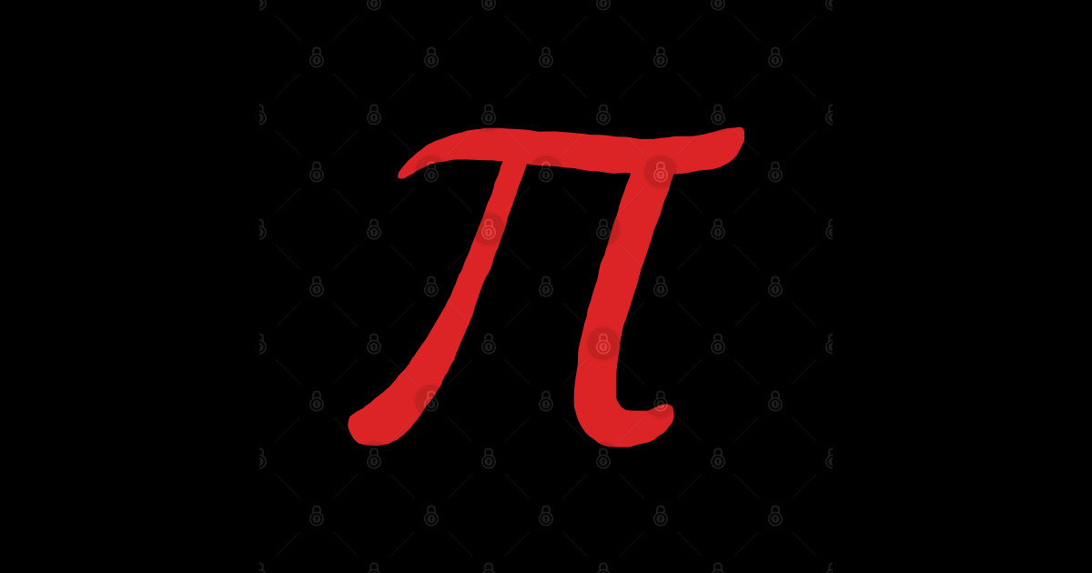 Black and Red Pi Math Symbol - Math - T-Shirt | TeePublic