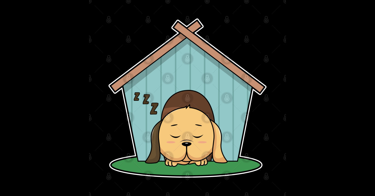 Dog in Dog house - Dog - Sticker | TeePublic