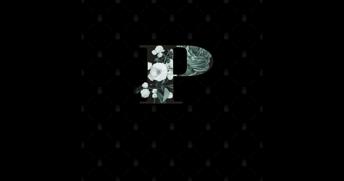 Flower Alphabet P - Alphabet - Sticker | TeePublic