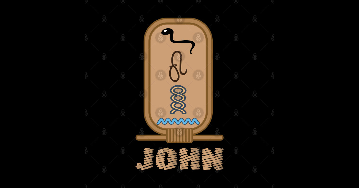 JOHN-American names in hieroglyphic letters-JOHN, name in a Pharaonic ...