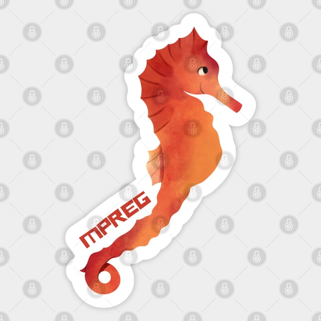 Cursed Seahorse MPREG MEME - Mpreg - Sticker | TeePublic