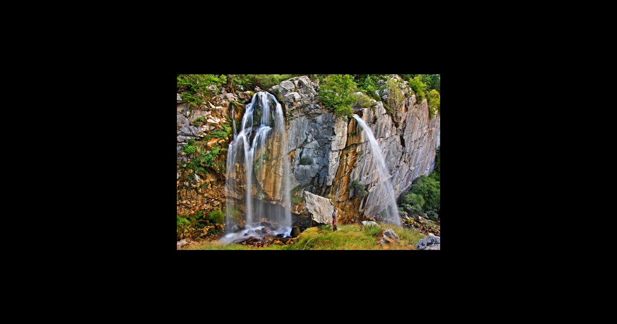 The "twin" waterfalls of Souda - Greece - Posters and Art Prints ...