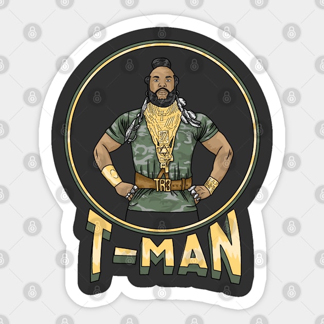 T-Man / Mr. T - Sketch Draw - The A Team - Sticker | TeePublic