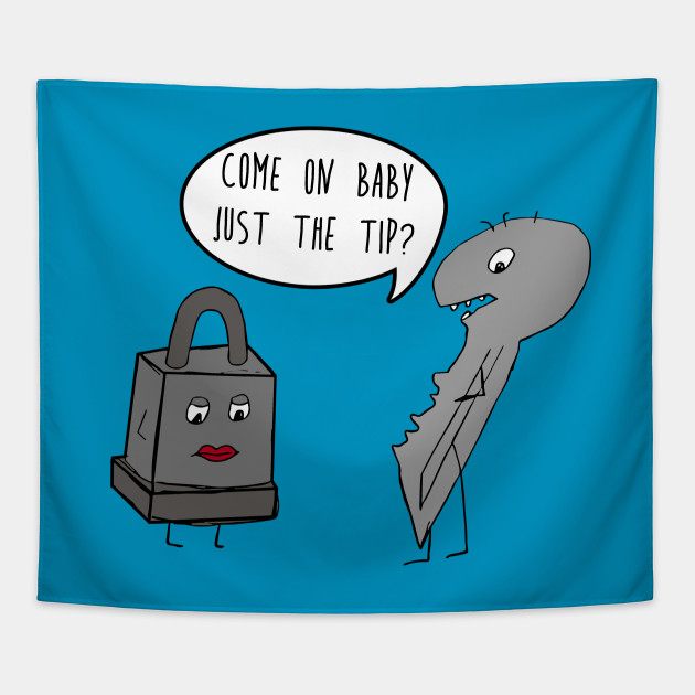Come On Baby Just The Tip? Funny Locksmith Humor - Locksmith - Tapestry ...