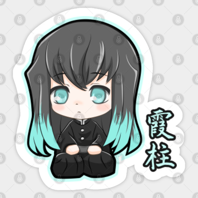 Chibi Muichiro Tokito Mist Hashira - Kimetsu No Yaiba - Sticker | TeePublic