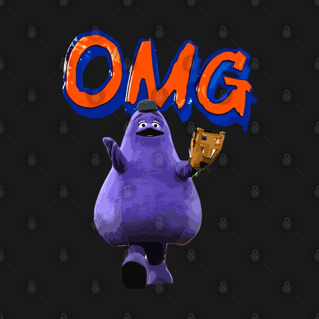 Mets 2024 Grimace OMG - Omg Mets - T-Shirt | TeePublic