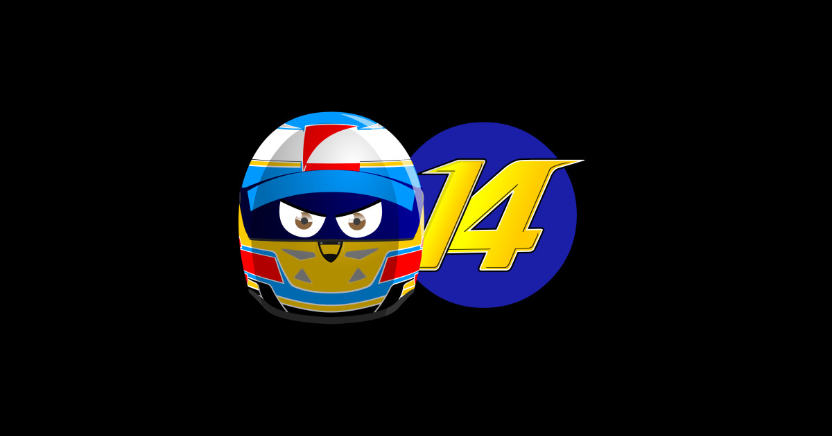 Fernando ALONSO_Helmet 2014 - Fernando Alonso - Sticker | TeePublic