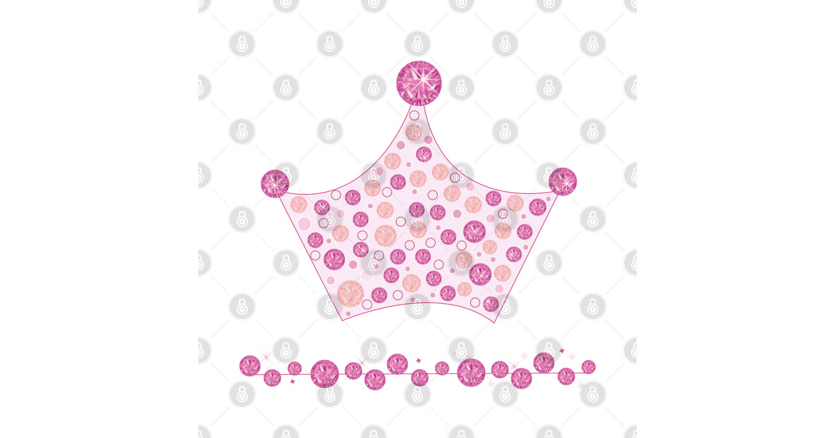 Crown with pink princess - Crown With Pink Princess - T-Shirt | TeePublic